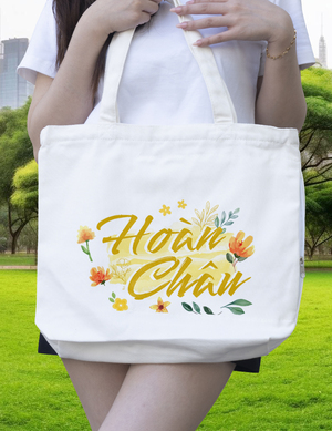 Túi vải Hoa Custom - túi vải cao cấp ranus