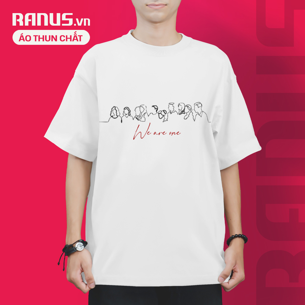 Áo thun Team building - teamwork - we are one - áo thun cao cấp ranus